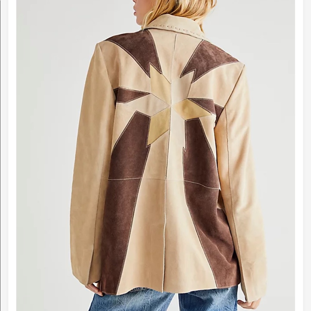 Free People Shooting Star Suede Blazer - Gem